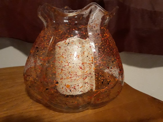 Vases Home & Living Home Décor Red vase with candle Hand painted with ...