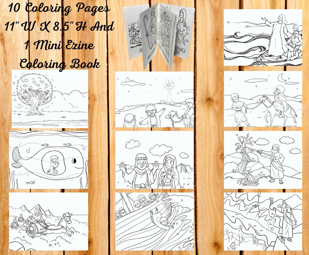 Mini Coloring Book & 10 Coloring Pages: Kids Zine (printable Digital ...