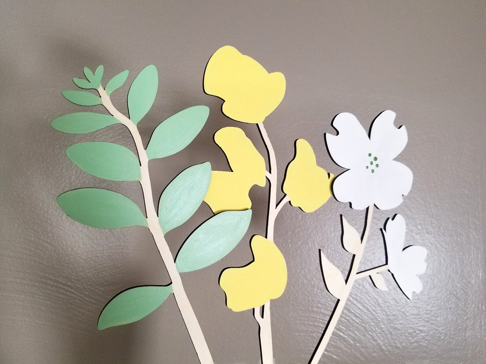 Wooden Flowers / Single Stems Your Choice / Wood Flower Stems - Etsy