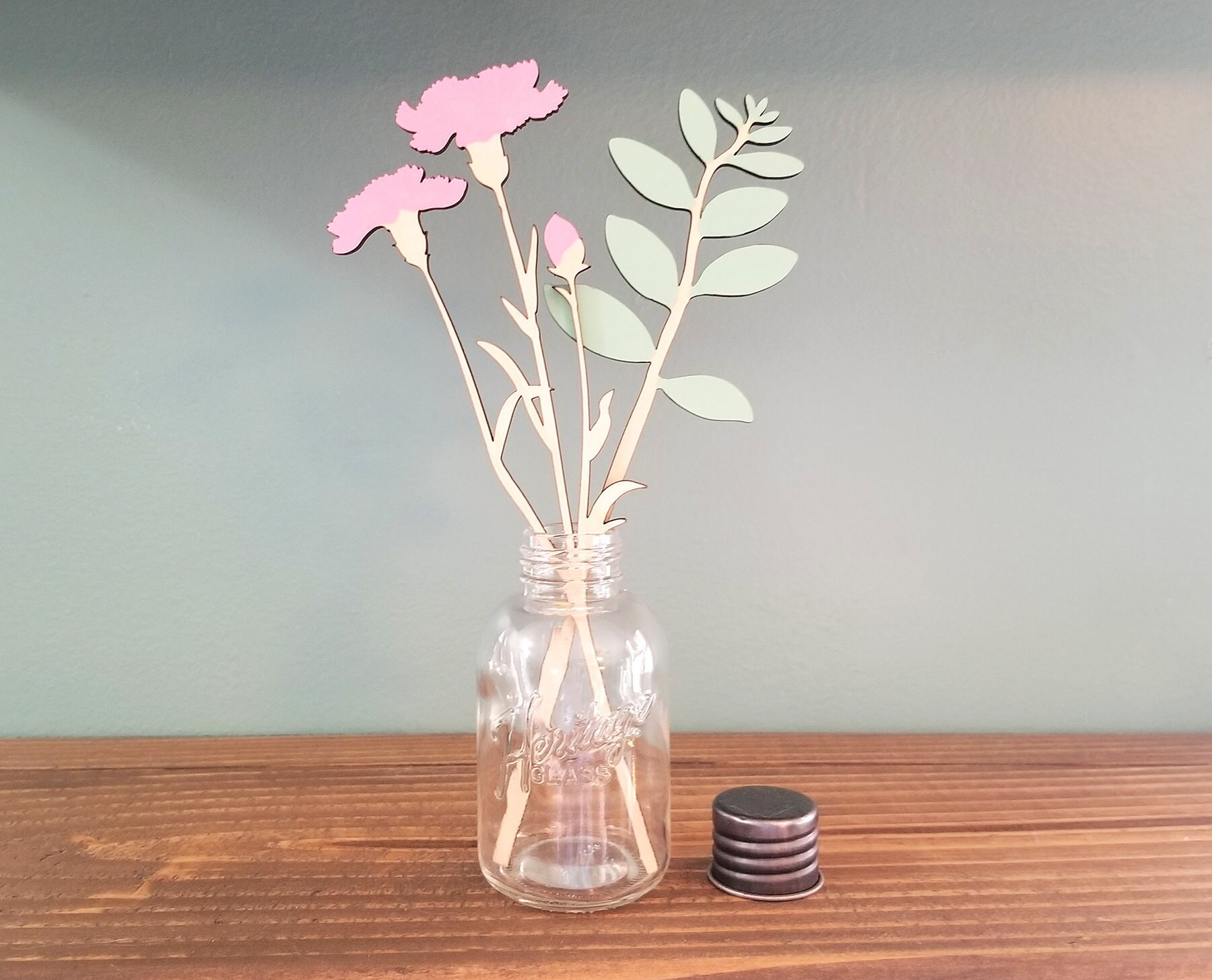 Wooden Flowers / Wood Flower / Wood Flower Stems / Small Wood | Etsy