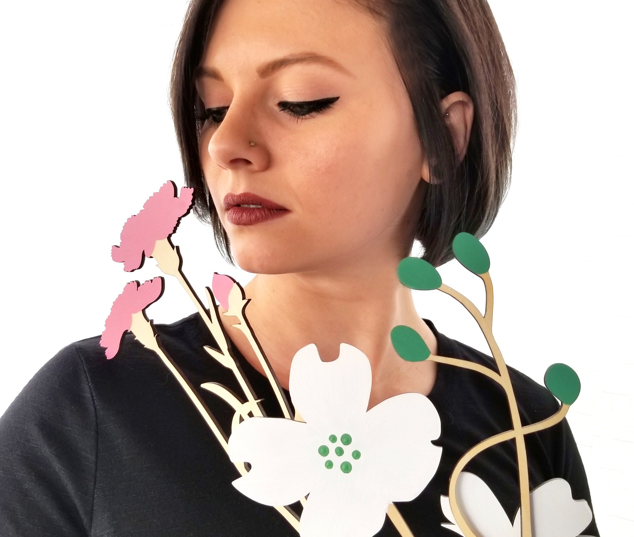 Flores de madera / flor de madera / tallos de flores de madera - Etsy ...