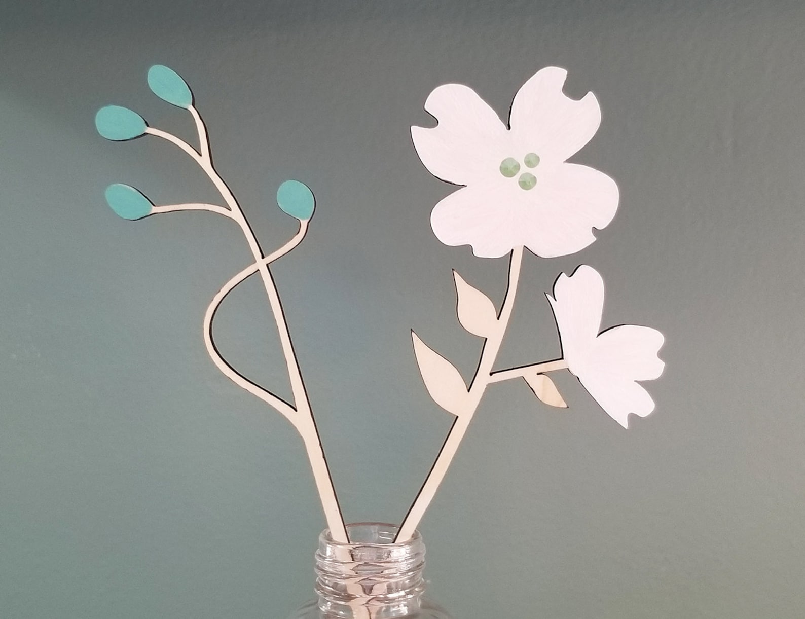 Wooden Flowers / Wood Flower / Wood Flower Stems / Small Wood Flowers ...