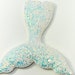 Iridescent Yellow Glitter Mermaid Tail 3.5", Glitter Mermaid Tail for ...