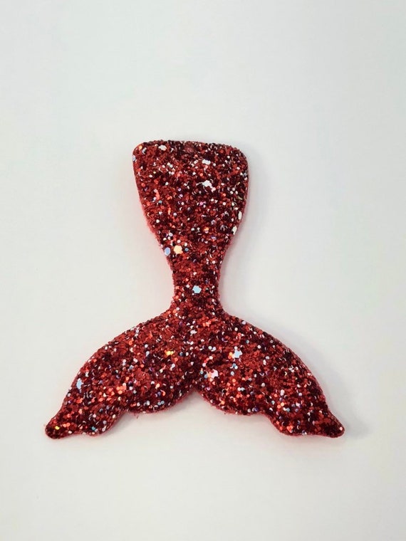 Red Glitter Mermaid Tail 3.5 inch Chunky Glitter Mermaid Tail | Etsy