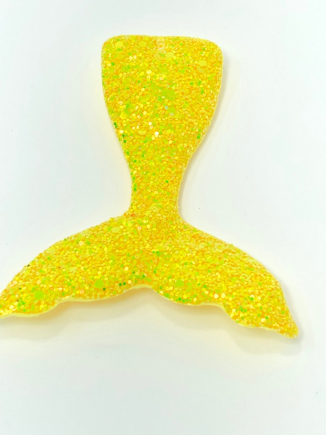 Iridescent Yellow Glitter Mermaid Tail 3.5", Glitter Mermaid Tail for ...