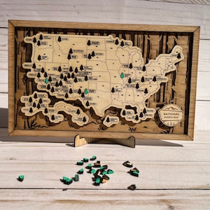 Custom National Park USA Map Tracker, Gift for Nature Lover, Gift for ...