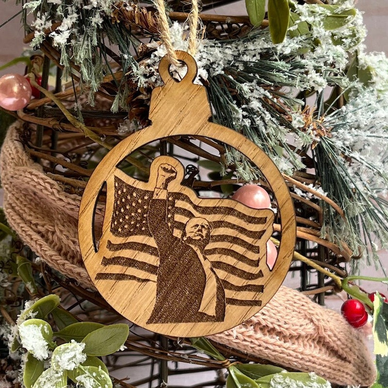 Wood Trump Ornaments - Etsy