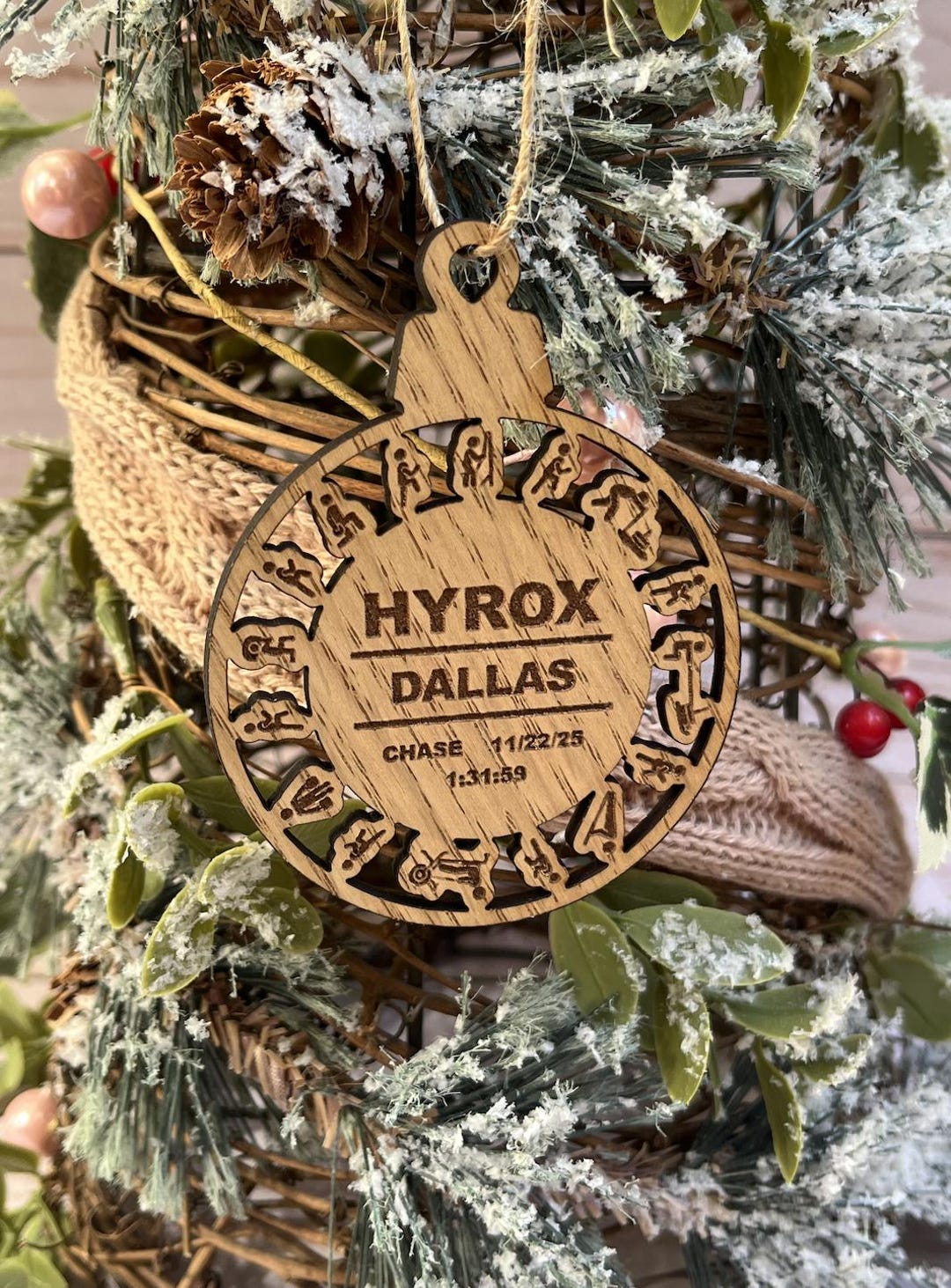 Custom Hyrox Gym , Work Out Wood Ornament - Etsy