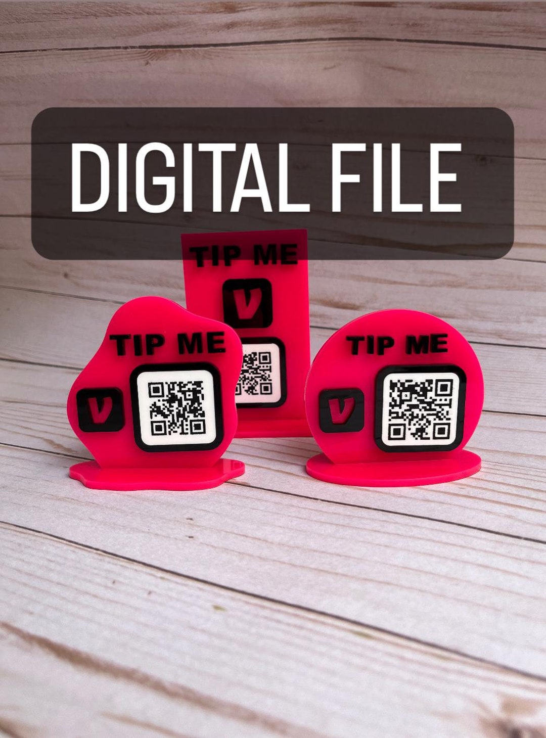 DIGITAL SVG FILE , Social Media Mini Tip Jar Qr Code - Etsy