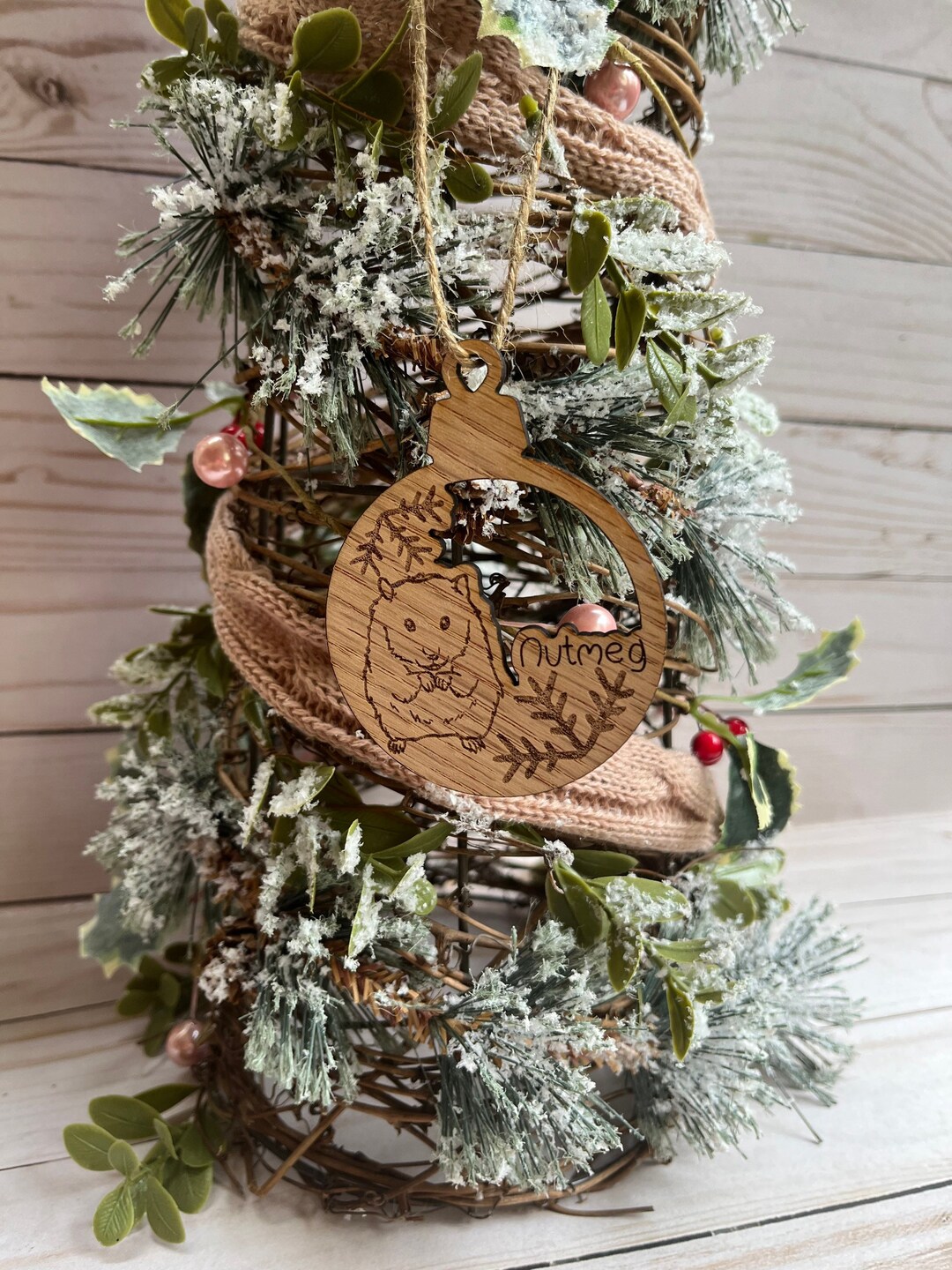 Hamster , Gopher Wood Ornament for Christmas , Custom Name , for Kids ...