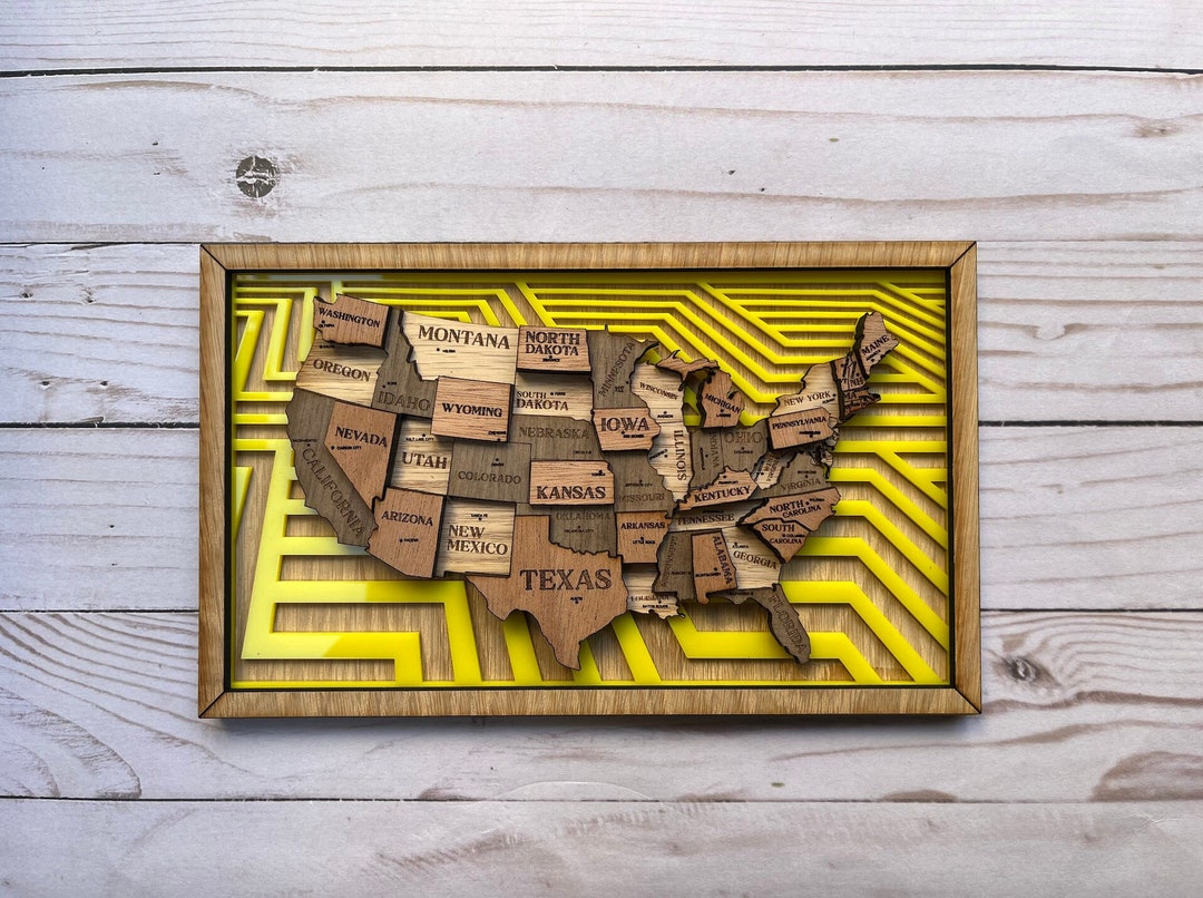 USA State Travel Map - Etsy