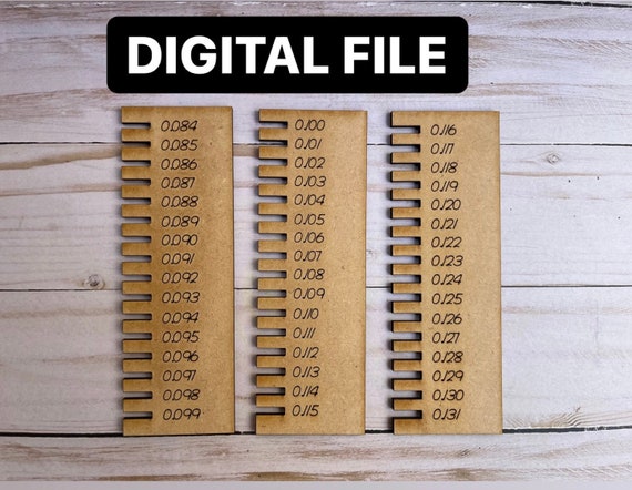 Digital Thickness Tool Guide Inch for Glowforge and Cnc or - Etsy
