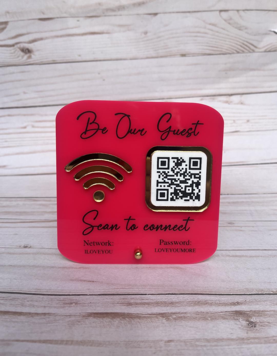 Custom Wifi Sign Scan to Connect QR Code Guest Internet Passwordn ...