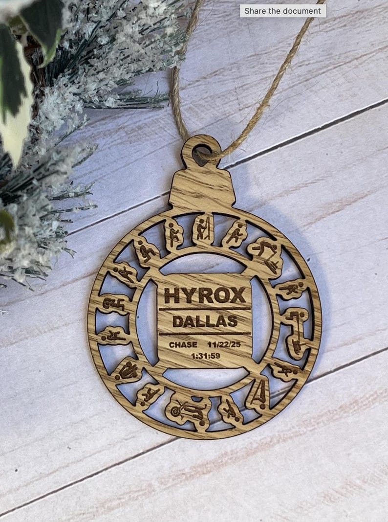 Custom Hyrox Gym , Work Out Wood Ornament - Etsy