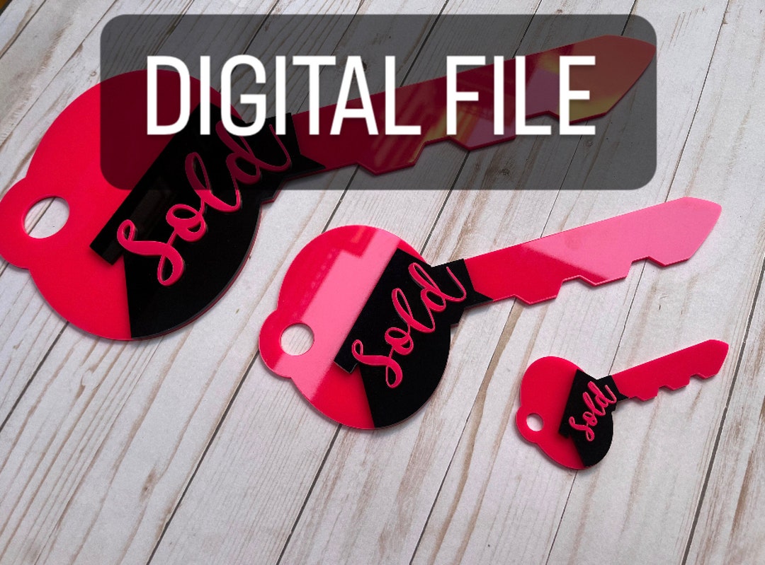 DIGITAL SVG Real Estate Sold Key Sign , Glowforge Laser File - Etsy