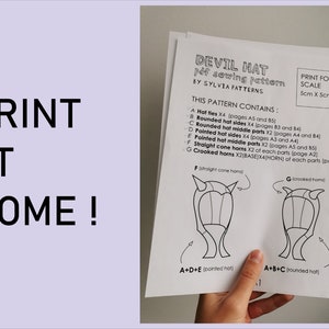 Devil Hat Printable PDF Sewing Pattern 4 Versions - Etsy Australia