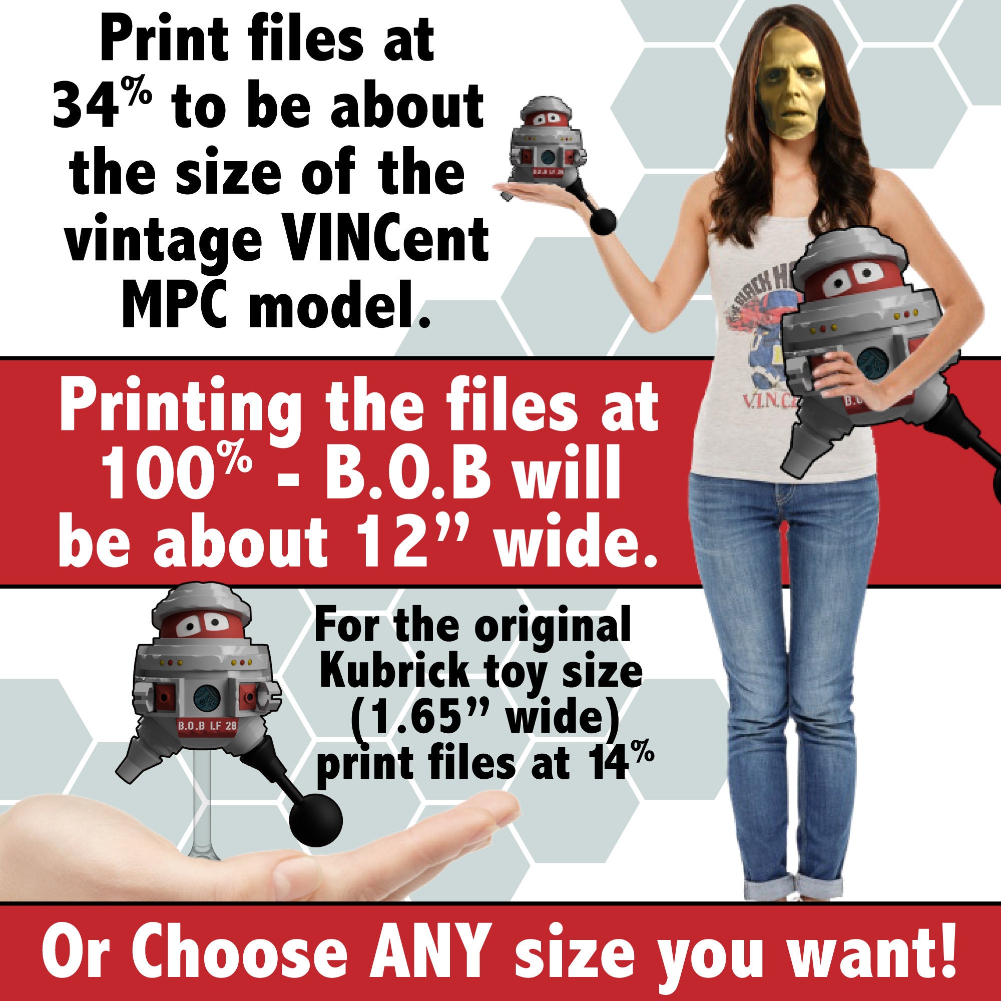 Old BOB (vincent) Black Hole 3D Printable Life Sized Action Figure - Etsy