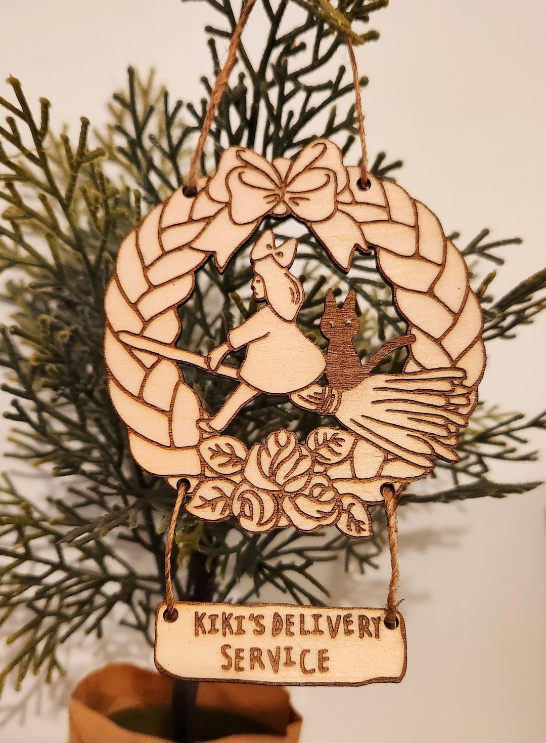 Kiki's Delivery Service Ornament ~ Laser Cut Wood Sign Ornament ~ Kiki ...