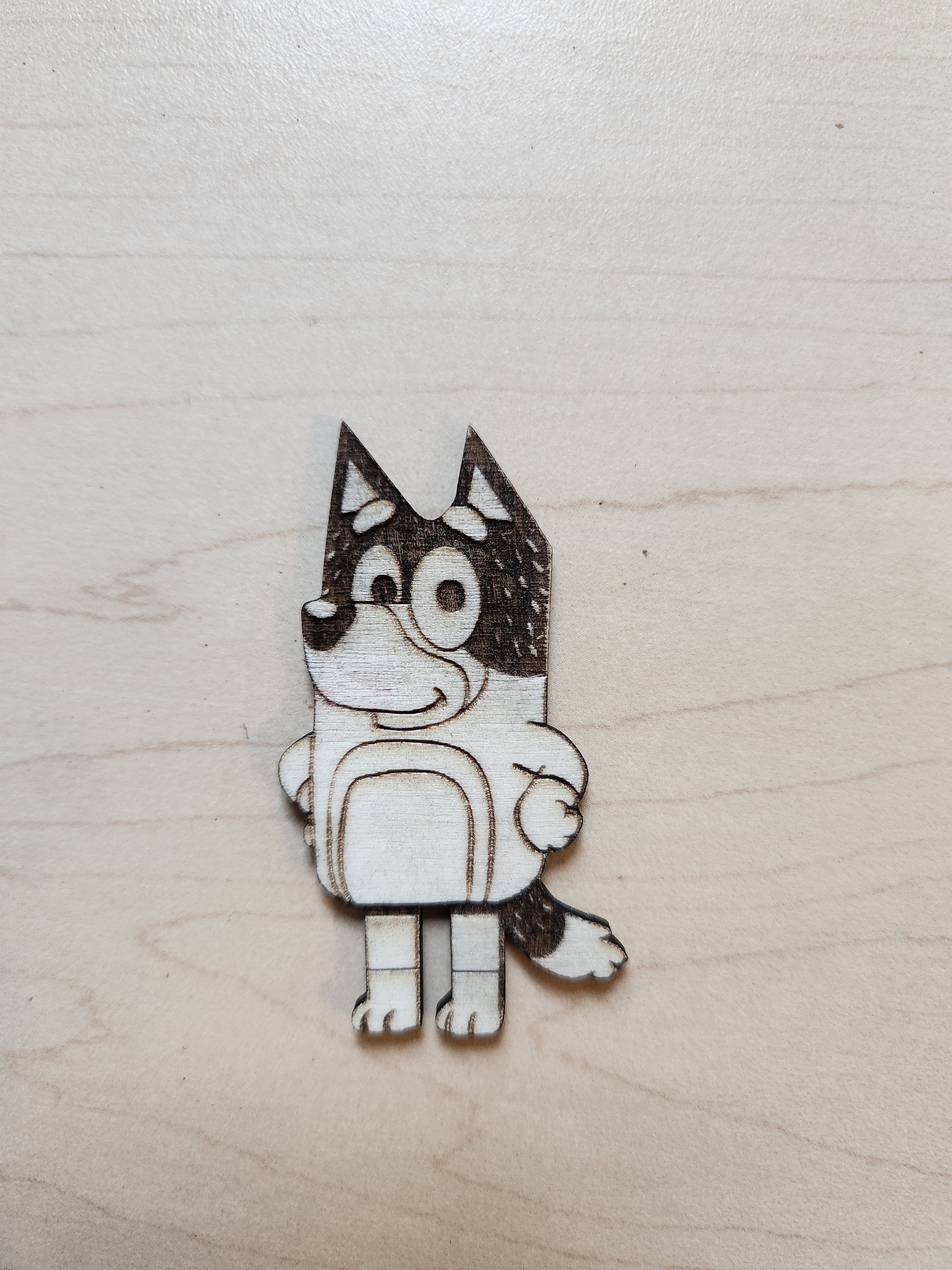 Bluey Inspired Wooden Magnets Laser Engraved Bluey,bingo, Bandit, Chili ...