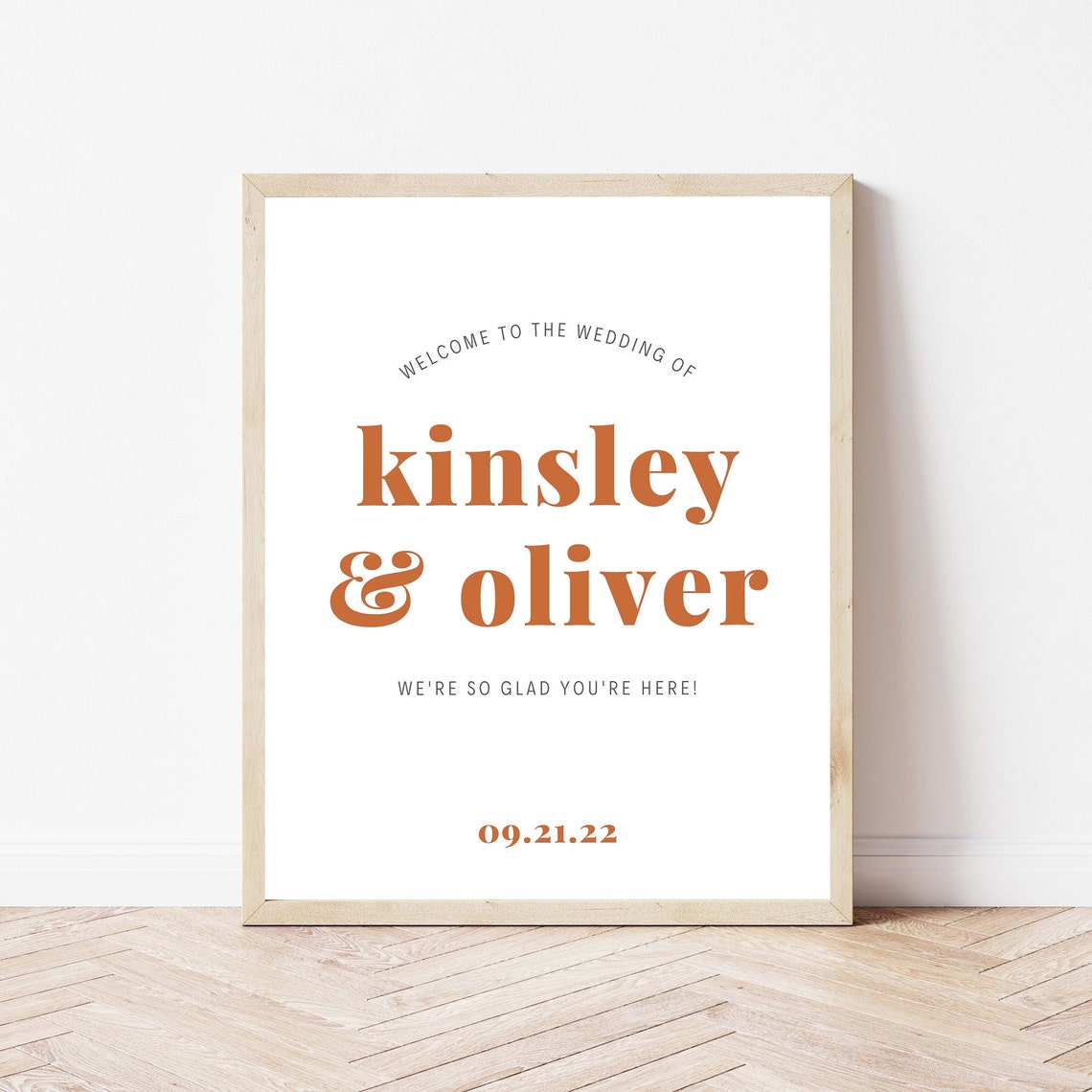 Bold Boho Wedding Welcome Sign, Terracotta Welcome Sign Editable Canva ...