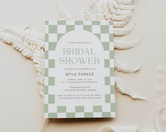 Retro Checkered Party Invitation INSTANT DOWNLOAD Printable Invite ...