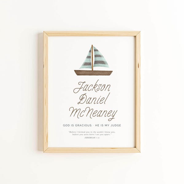 Name Meaning Sign - Etsy
