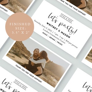 Modern Script Stag & Doe Tickets, Minimal Buck and Doe Tickets ...