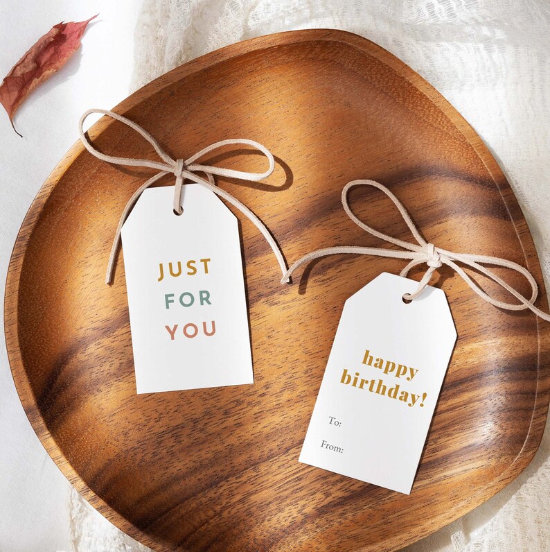 Gift Tags, Printable Boho Birthday Tags, Thank You Tags, Variety Pack ...