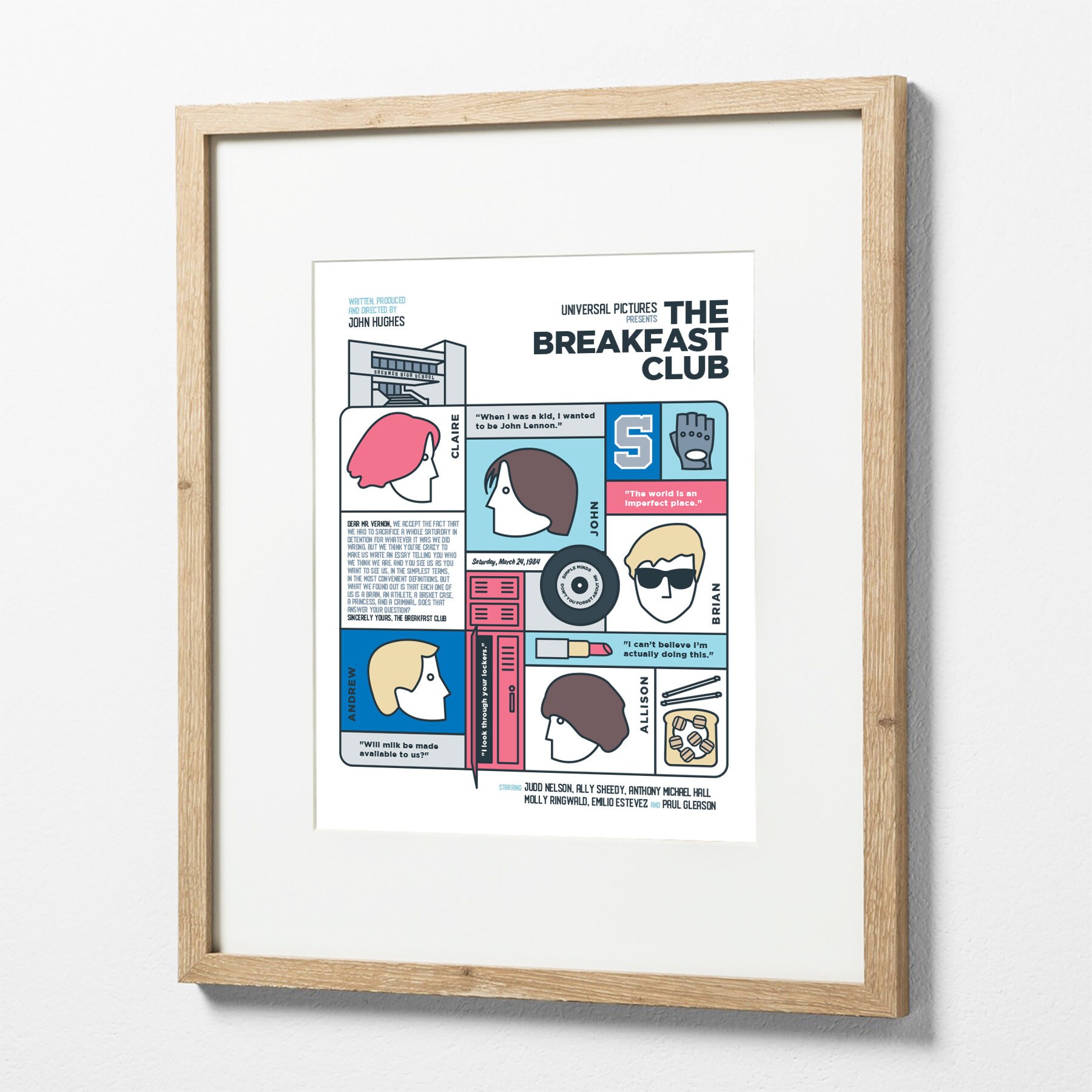 The Breakfast Club Movie Poster Print Alternative Fan Art - Etsy