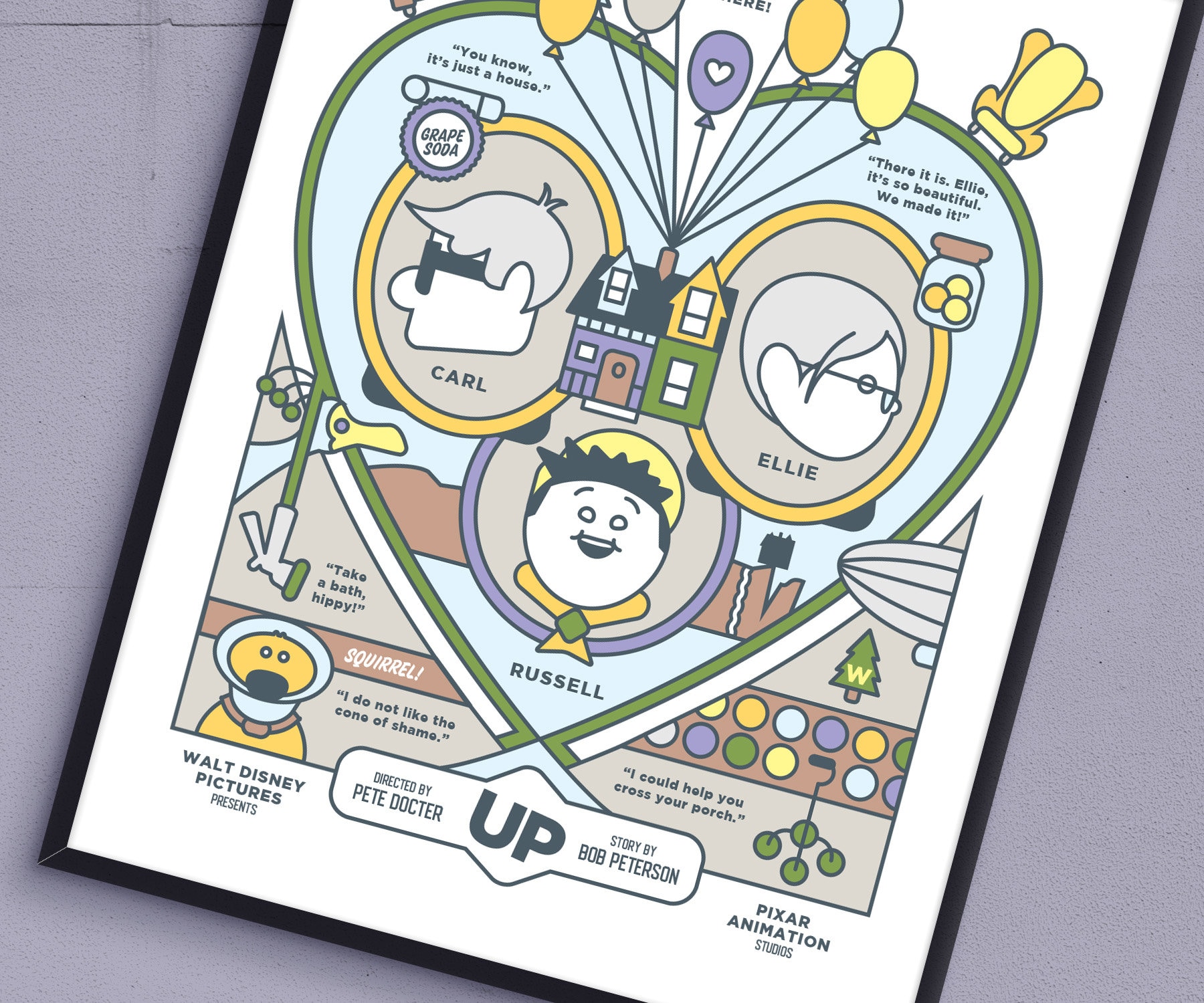 Disney Pixar UP Movie Poster Print – Alternative Fan Art Re-imagined by ...