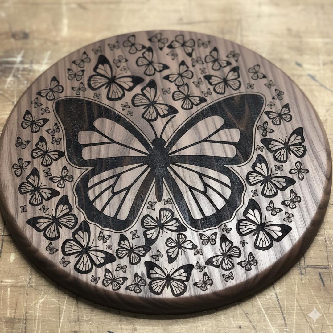 Butterfly Trivet, Coaster Vector Files / SVG, & DXF / CNC Files Laser ...