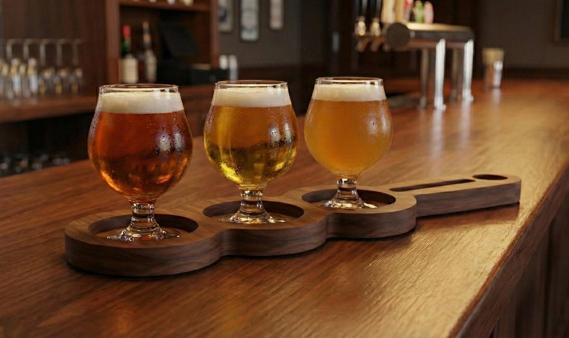 Beerflight Tray 3d Stl Model for Cnc Router or 3d Printing Two Types of ...
