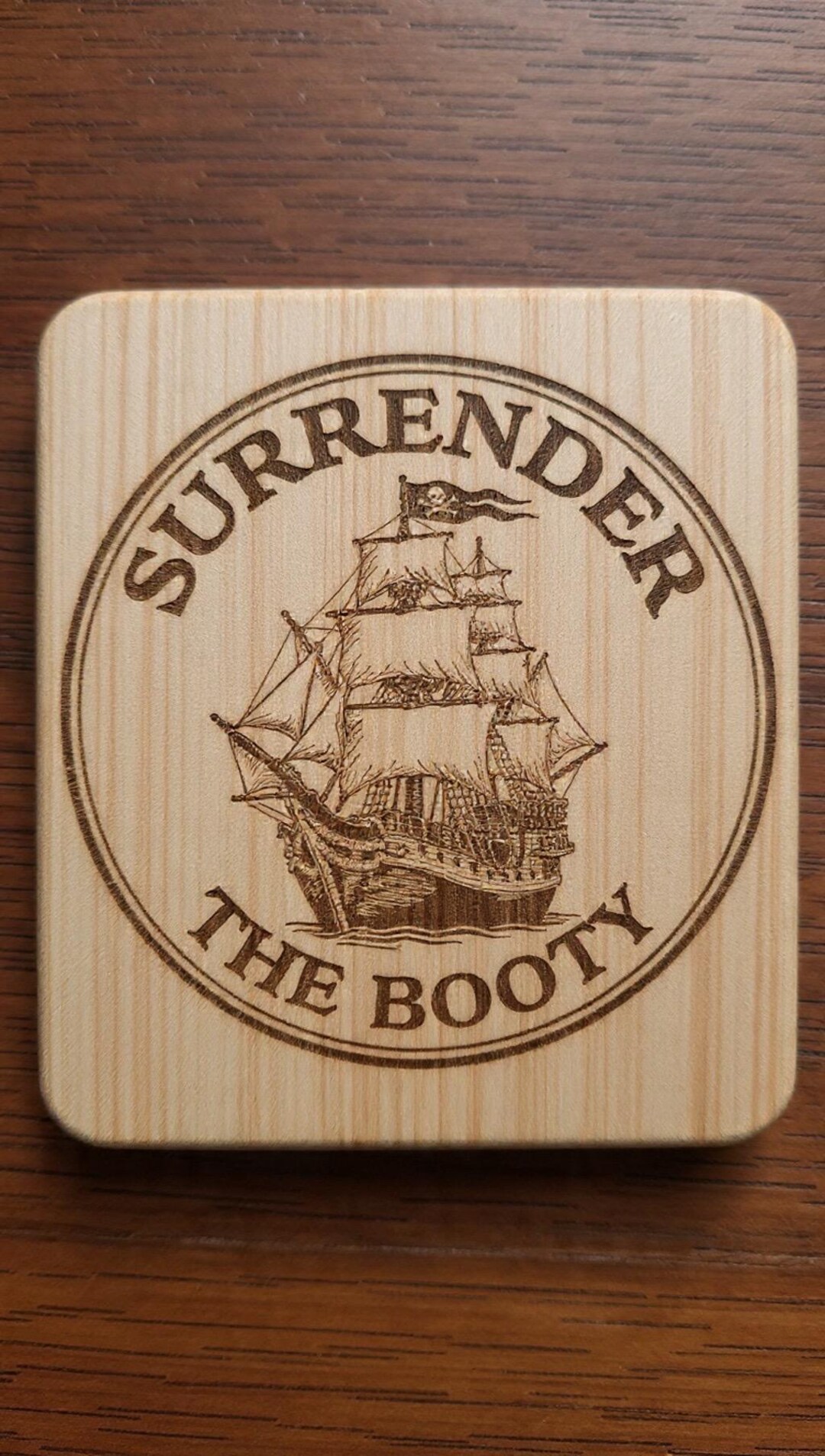Pirate Ship Coaster Vector Files / SVG. Ai, & DXF / CNC Files Laser ...