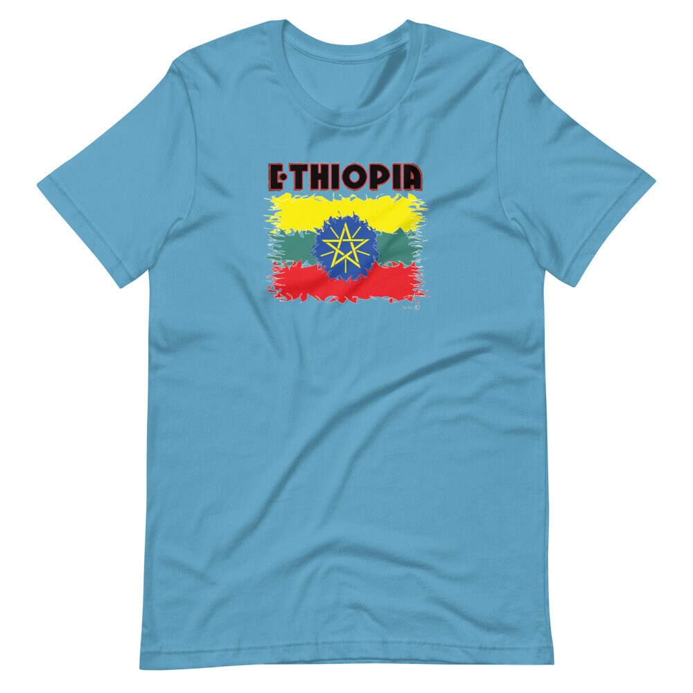 Ethiopia Flag T-shirt Short-sleeve Unisex T-shirt / Love Ethiopian ...
