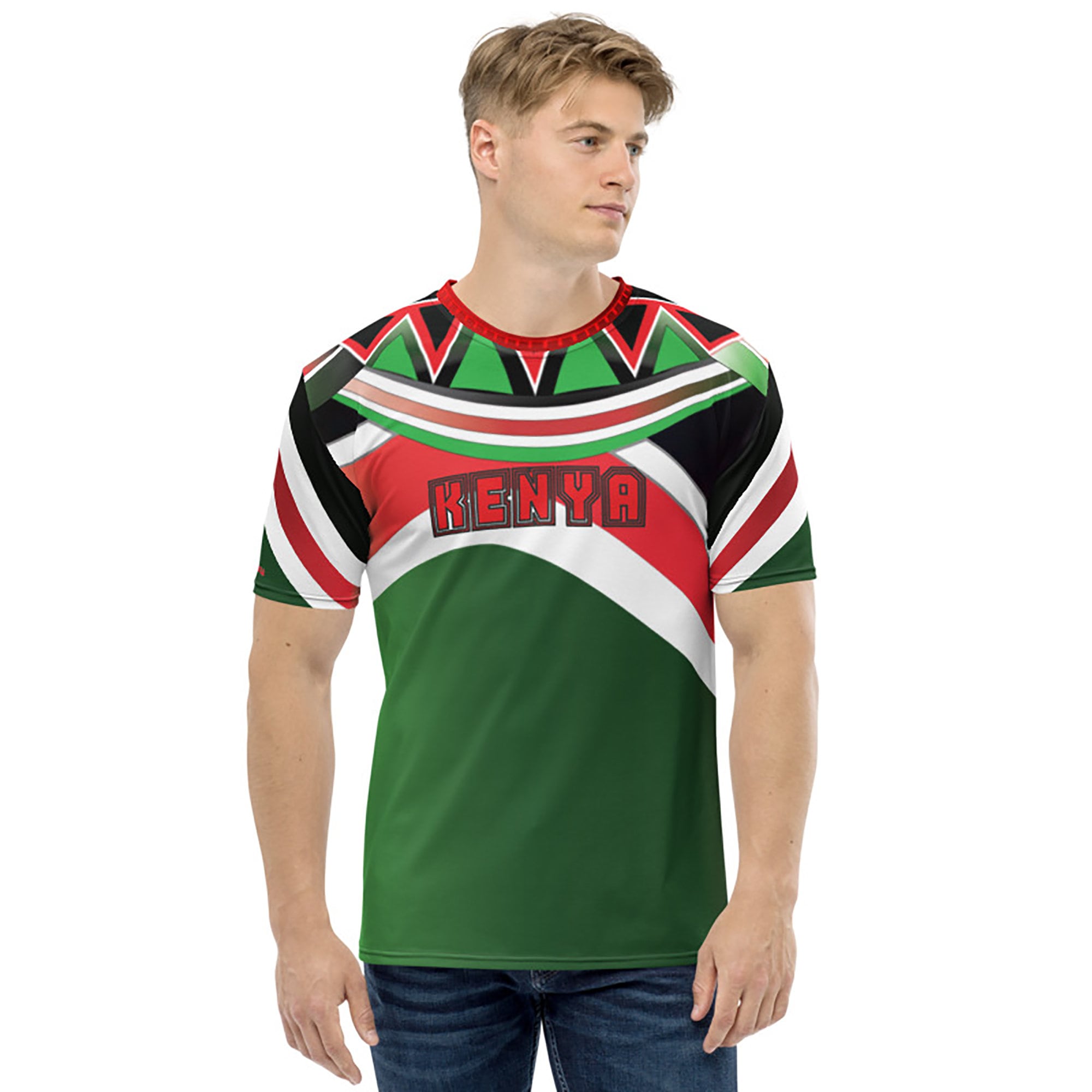 Kenya Flag Men's Jersey T-shirt/ Kenyan Tee/ Kenyan Lovers Makes a ...