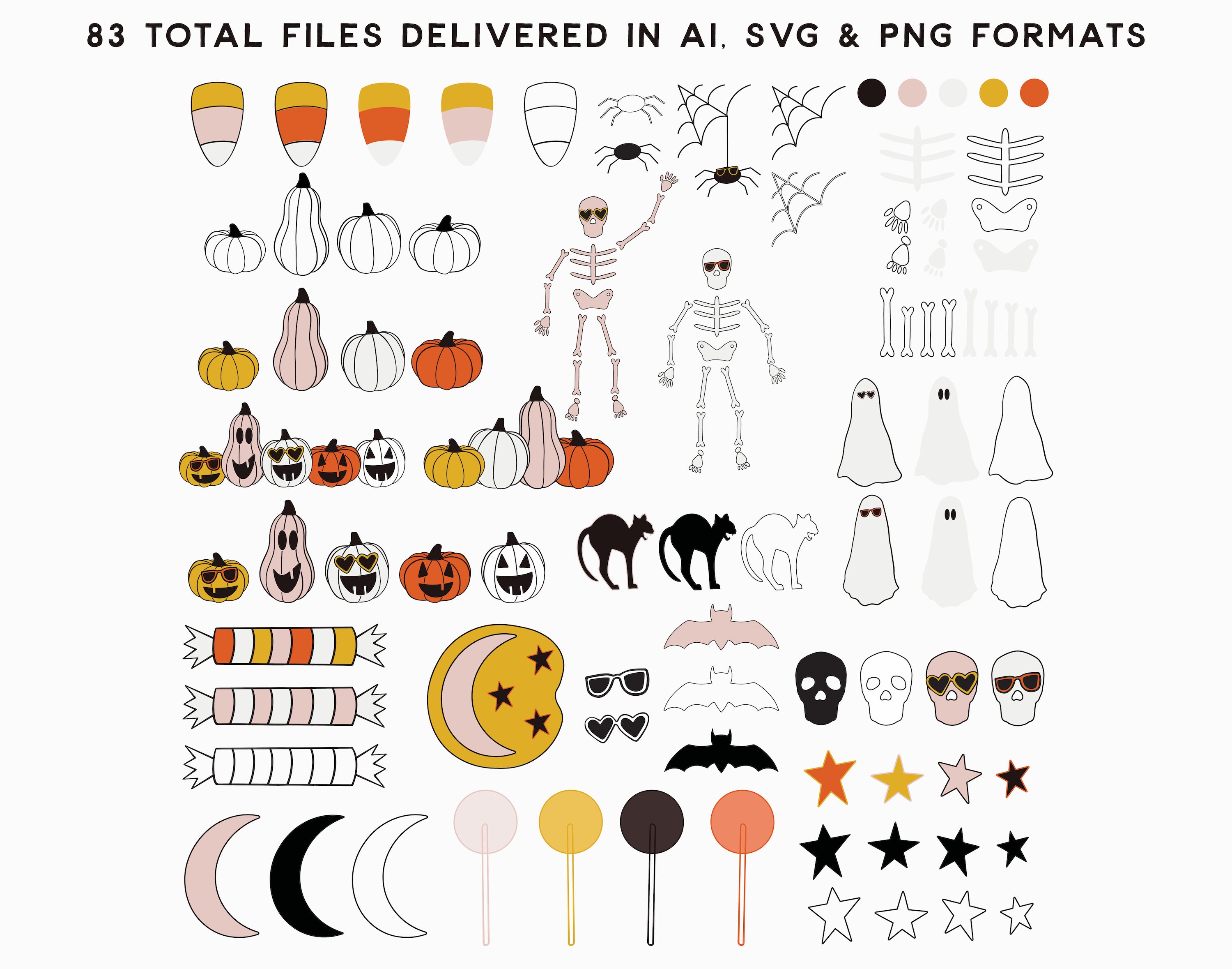 Vintage Inspired Minimalist Boho Hygge Vector Halloween Fall | Etsy