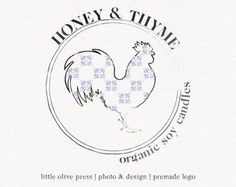 Premade Logo White Farmhouse Watermark Photography Antique | Etsy