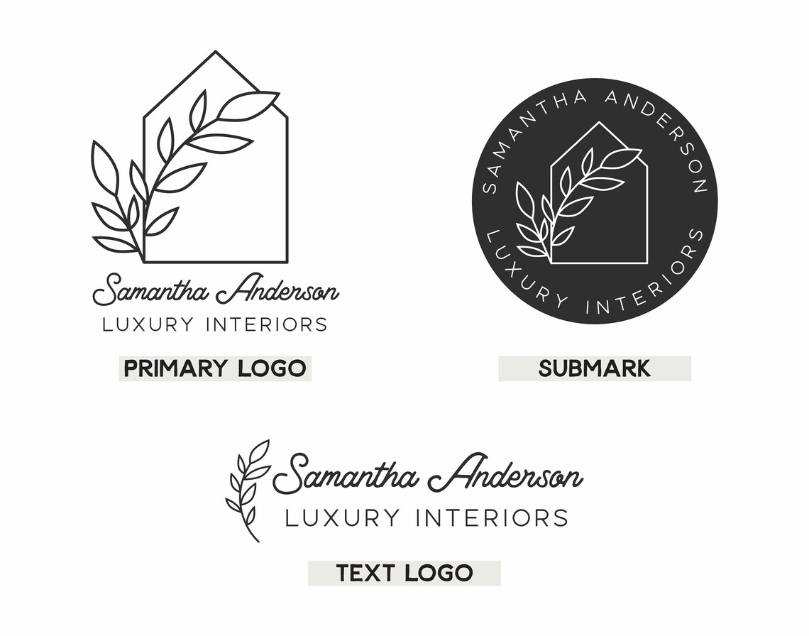 Premade Logo Farmhouse House Watermark Photography Realtor | Etsy