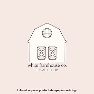 Premade Logo White Farmhouse Watermark Photography Antique Design ...