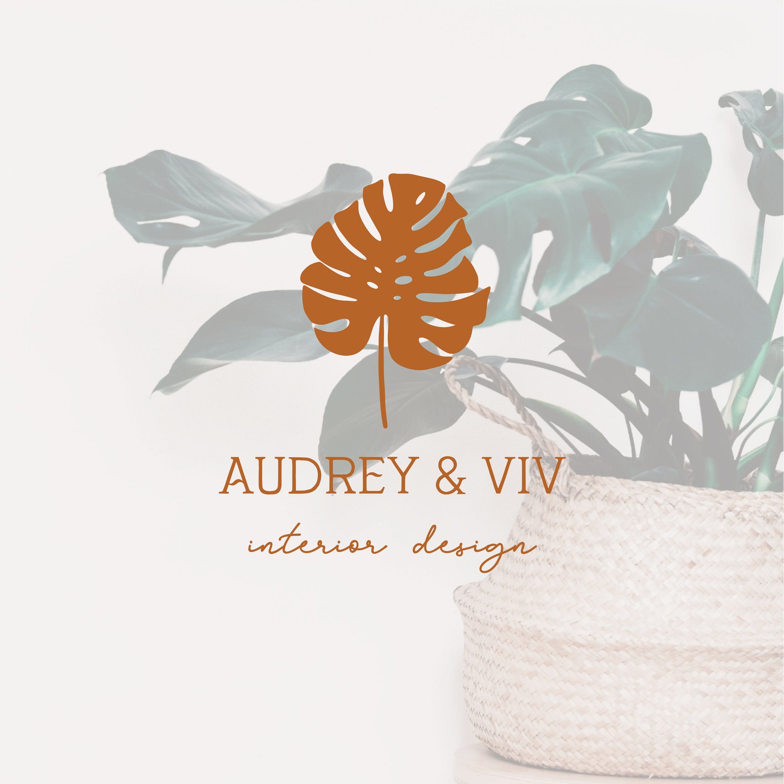 Premade Logo Greenery Watermark Photography Interior Design | Etsy