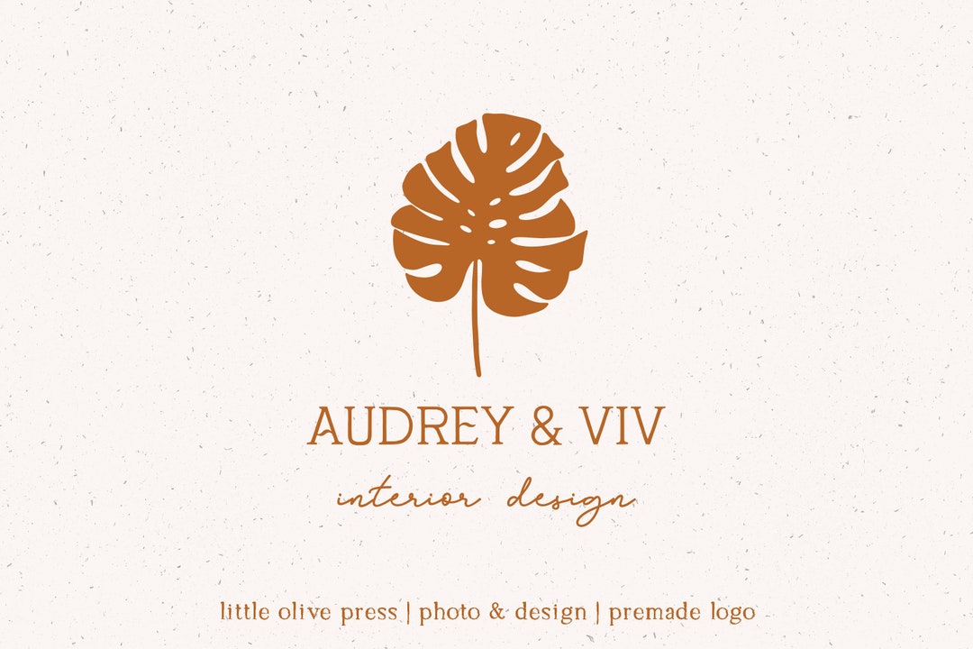 Premade Logo Greenery Watermark Photography Interior Design - Etsy