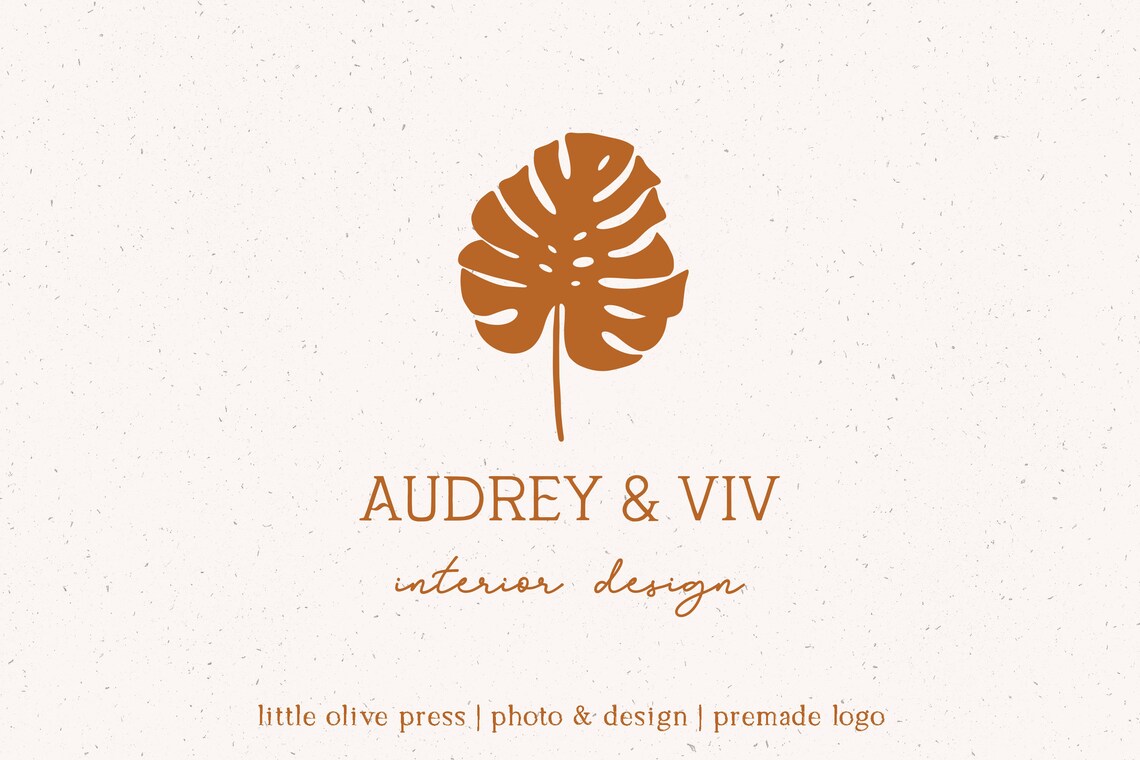 Premade Logo Greenery Watermark Photography Interior Design | Etsy