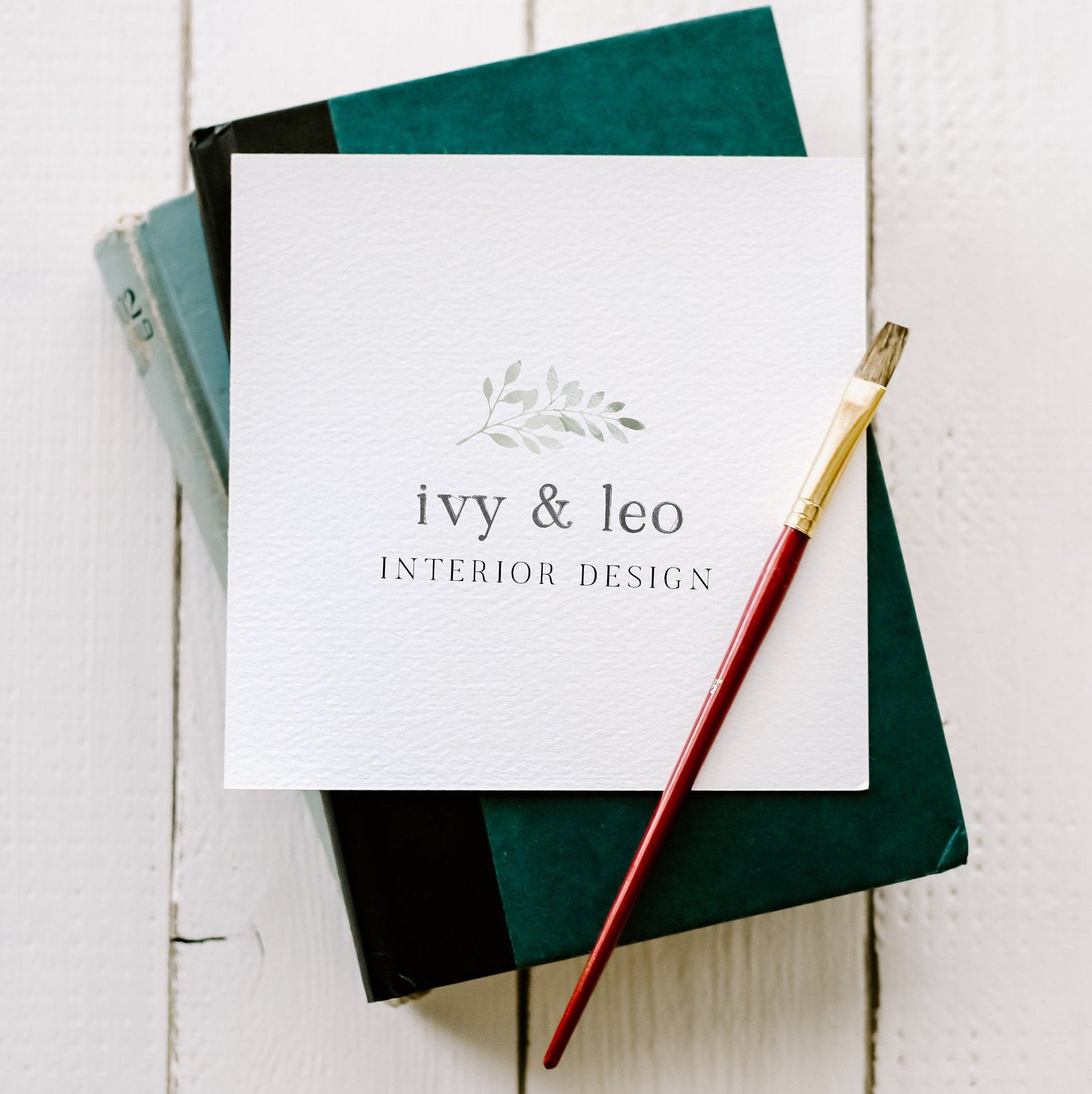 Premade Logo Greenery Watermark Photography Interior Design - Etsy