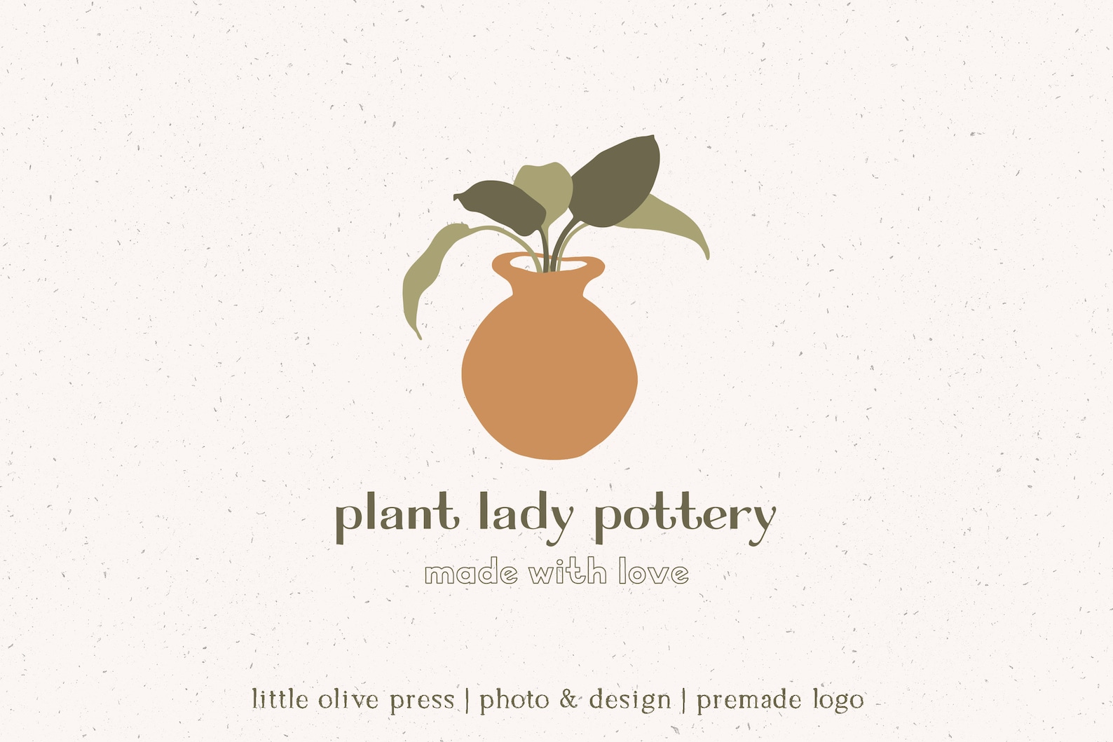 Premade Logo Greenery Watermark Florist Greenhouse Watercolor Gardener ...