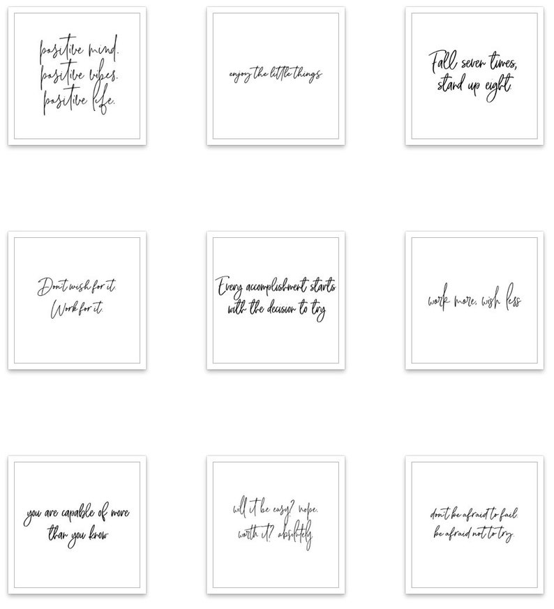 Signature Instagram Quote Bundle, 25 Motivational Quotes for Fashion ...