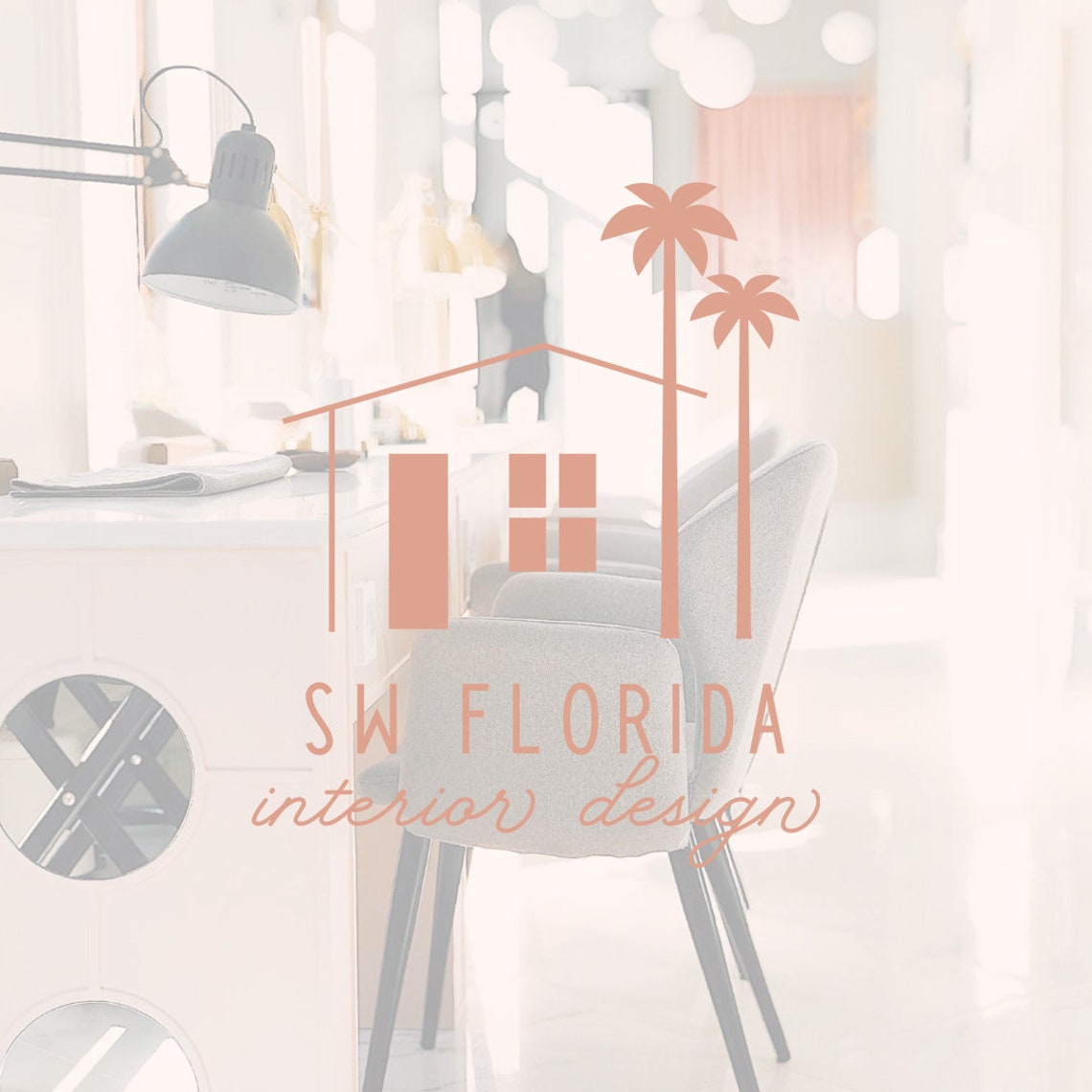 Premade Logo Modern Palm Tree Farmhouse House Watermark - Etsy