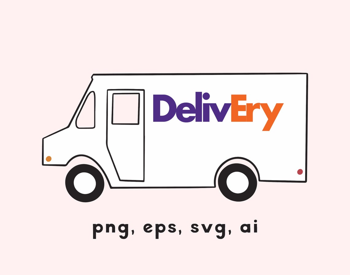 Vintage Inspired Minimalist Boho Style Delivery Truck Vector - Etsy
