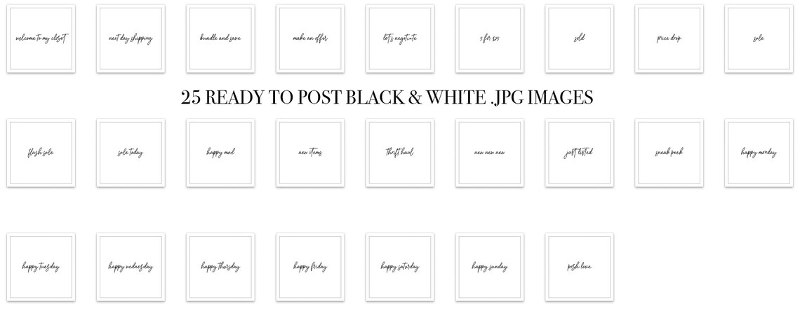 Poshmark and Reseller Instagram Quote Bundle, 75 Images - 25 ...