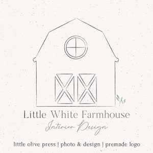 Premade Logo White Farmhouse Watermark Photography Antique | Etsy