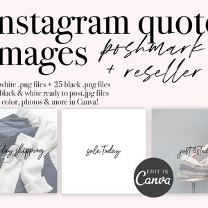 Poshmark and Reseller Instagram Quote Bundle, 75 Images - 25 ...